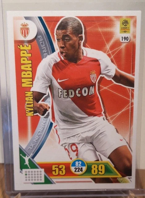KYLIAN MBAPPE 2017-18 Adrenalyn XL Rookie Card RC #190 Monaco PSG EUR ...