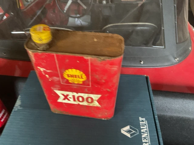 VINTAGE SHELL X-100 motor oil red can £23.60 - PicClick UK