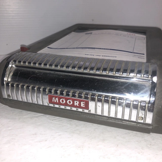 VINTAGE MOORE 1950’S Invoice And Receipt Carbon Writing Machine $49.99 ...