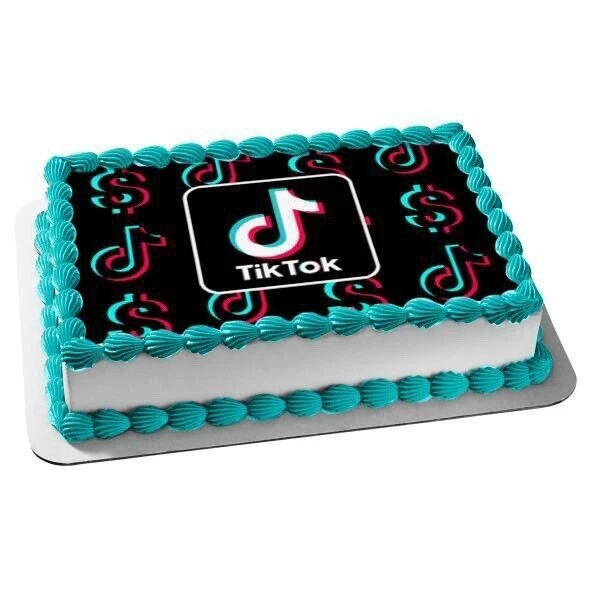TIKTOK INSPIRED EDIBLE A4 Icing Sheet Cake Topper £6.53 - PicClick UK