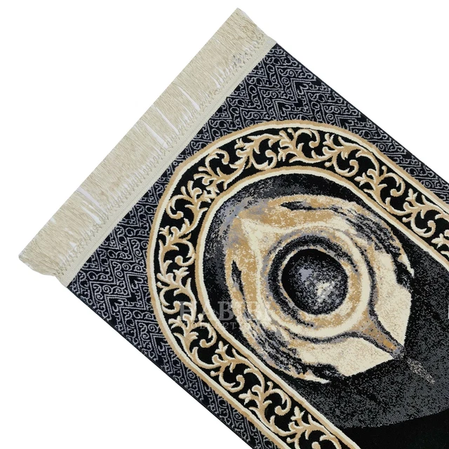 PREMIUM HAJAR ASWAD Black Stone Kaaba Islamic Prayer Mat 1050g $110.69 ...