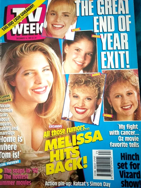 1991 TV WEEK magazine Melissa Tkautz~John Farnham~Mariah Carey~Jason ...
