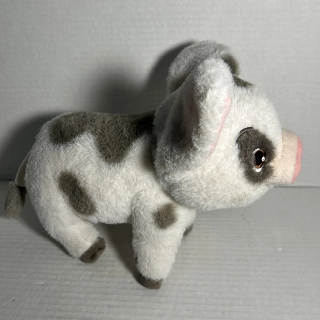 DISNEY STORE MOANA Pua Plush Pig Stuffed Animal 12”w/ Tail 9.5" Genuine ...
