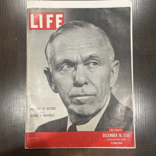 LIFE MAGAZINE DECEMBER 18, 1950 Secretary of defense George C Marshall ...