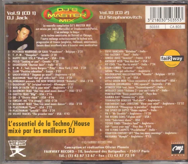COMPILATION - DJ'S Master Mix Vol. 9 & 10 (Rave Master Mixers) - 2 CD ...