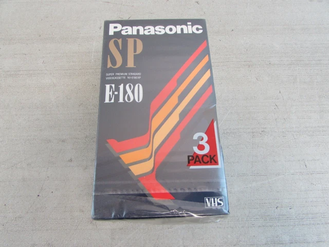 PANASONIC SP E-180 VHS Pack of 3 Blank Tapes Sealed Lot 1 £8.00 ...