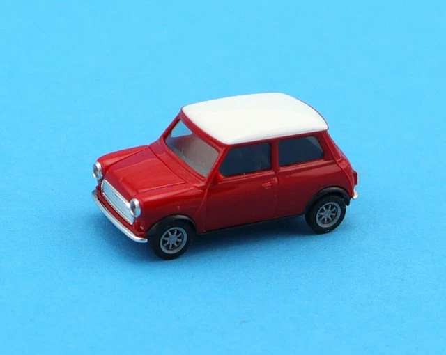 HERPA 021104 MINI Cooper rot mit weißem Dach 1:87 OVP EUR 6,95 ...
