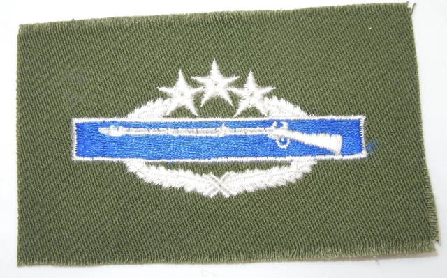 ORIGINAL VIETNAM WAR CIB Fourth Award Three Star CIB Patch Combat ...