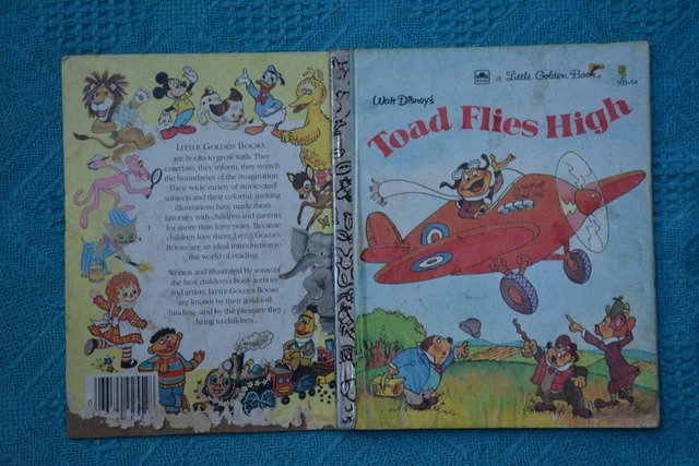 LITTLE GOLDEN BOOK: Walt Disney's Toad Flies High #103-54 LEMON Back ...