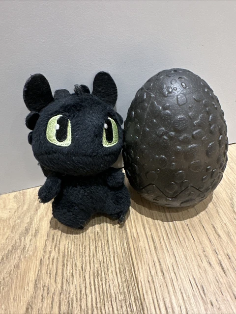 HOW TO TRAIN YOUR DRAGON 3" Plush in Egg BLACK NIGHT FURY Toothless ...