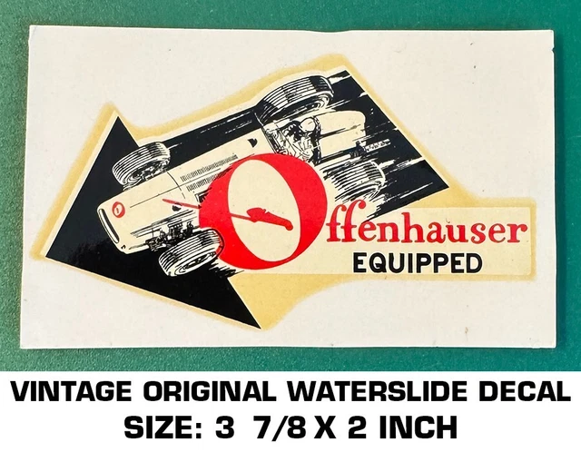 OFFENHAUSER EQUIPPED - Vintage Original Waterslide Decal Sticker ...