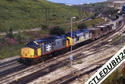 6& X 4& RAILWAY PHOTOGRAPH CLASS 37s 37678 & 37684 PEAK FOREST 14-8 ...