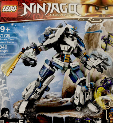 LEGO NINJAGO LEGACY Zane’s Titan Mech Battle 71738 Building Kit 840pcs ...