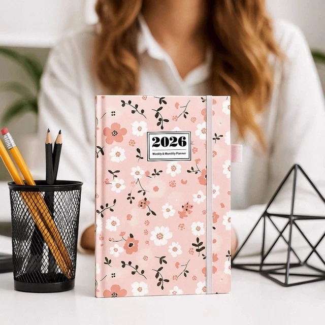 ENGLISH 2026 SCHEDULE Planner Notepad 12 Months Office Work Planner ...