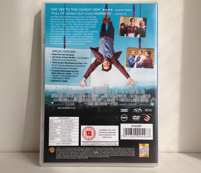 DVD - YES Man, Jim Carrey, Terence Stamp, Bradley Cooper, Zooey ...
