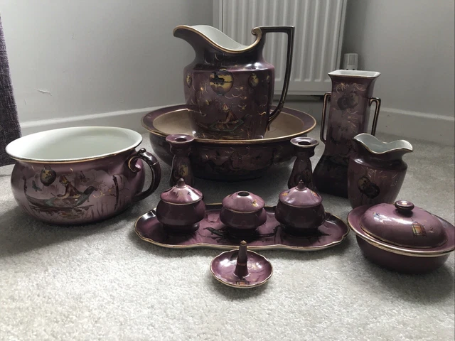 ART DECO VINTAGE Napier Wash Jug and Basin Set, Also Dressing Table ...