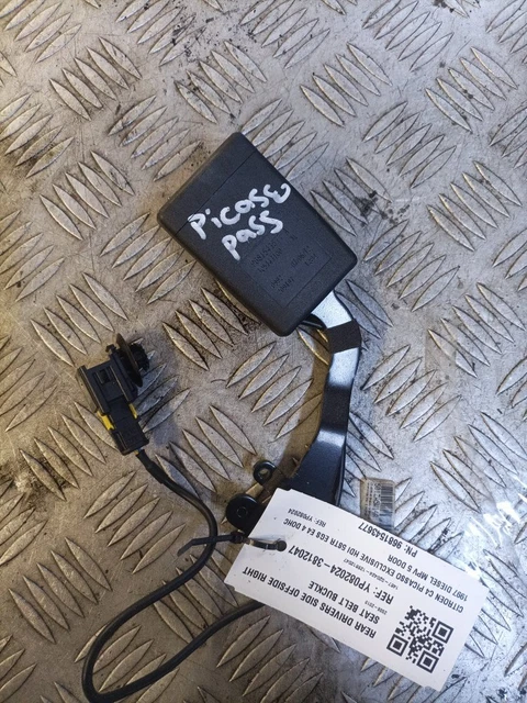 CITROEN C4 PICASSO 06-13 Rear Driver Side Offside Seat Belt Buckle ...