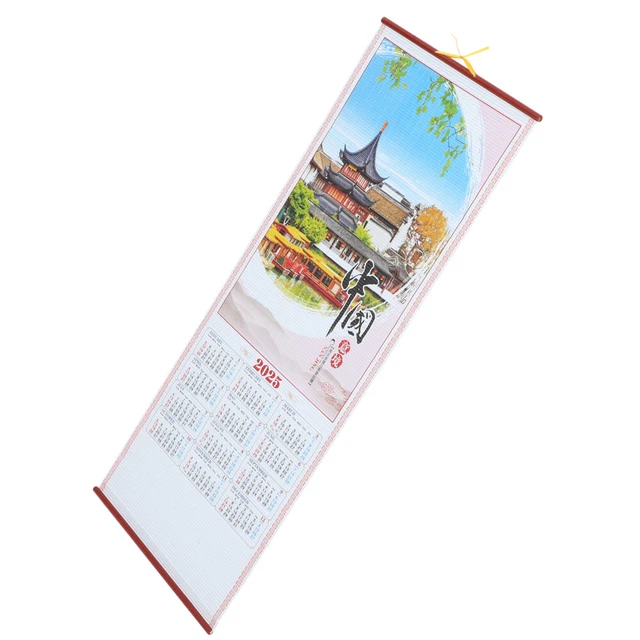 WHITEBOARD CALENDAR 2025 Scroll Year of The Snake Hanging Office £11.48 ...