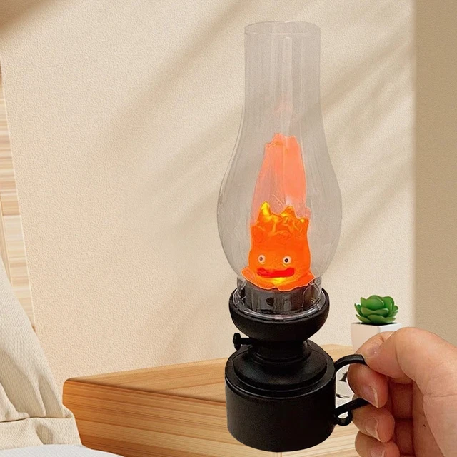 HOWL'S MOVING CASTLE Calcifer Night Light Desktop Lamp Anime Figure ...