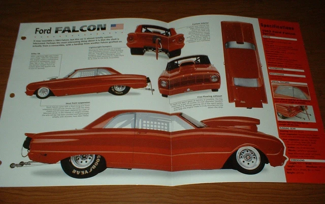 1963 FORD FALCON Sprint Spec Sheet Brochure Poster Print Photo Nhra ...