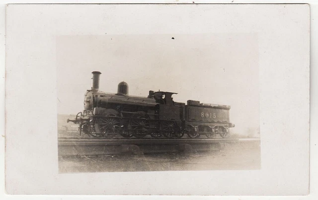 A STEAM LOCOMOTIVE - Railway Engine Number 8015 - c1920s era real photo ...