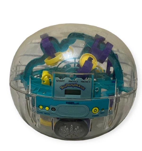 SUPERPLEXUS - ELEKTRONISCHES Handheld-3D-Labyrinth-Puzzle-Geschicklichkeitsspiel - 2002 Tiger ...