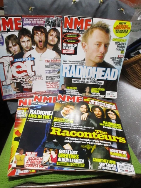 NME MAGAZINE BUNDLE X 5 2004,2006,Jet,The Raconteurs,Radio Head Etc Vgc ...