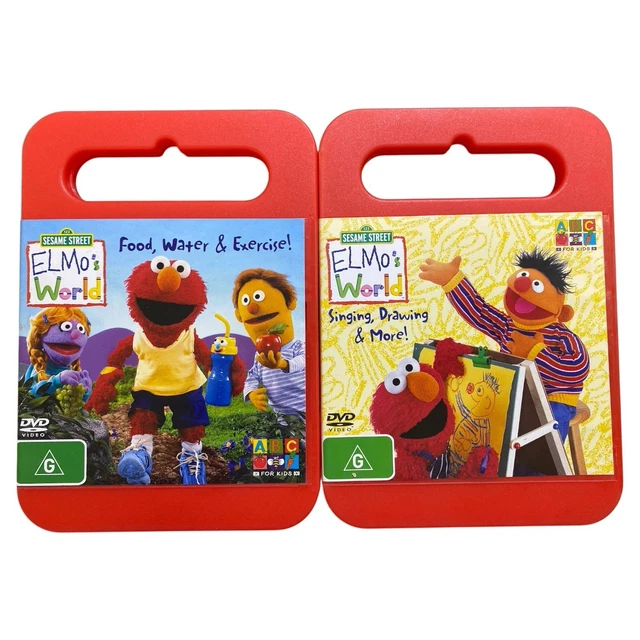 SESAME STREET ELMO'S World DVD Lot Food Water Exercise Singing Drawing ...