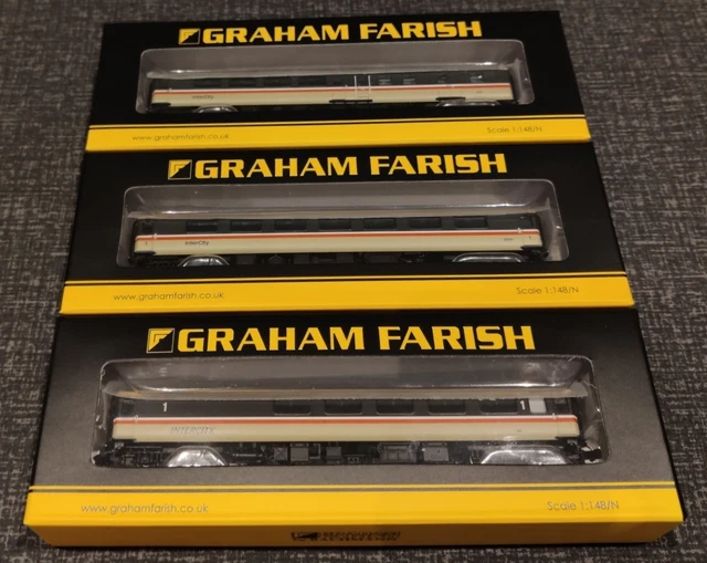 GRAHAM FARISH N gauge 3 Mk2F Intercity Swallow Intercity Executive ...