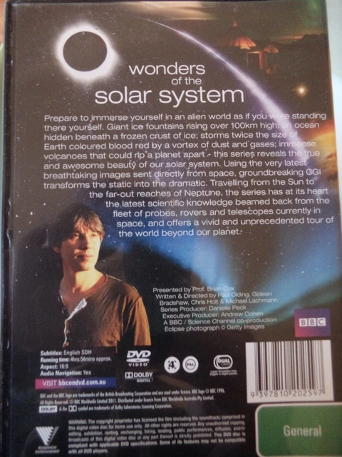 WONDERS OF THE SOLAR SYSTEM - Brian Cox 2 x DVD Set BBC Documentary ...