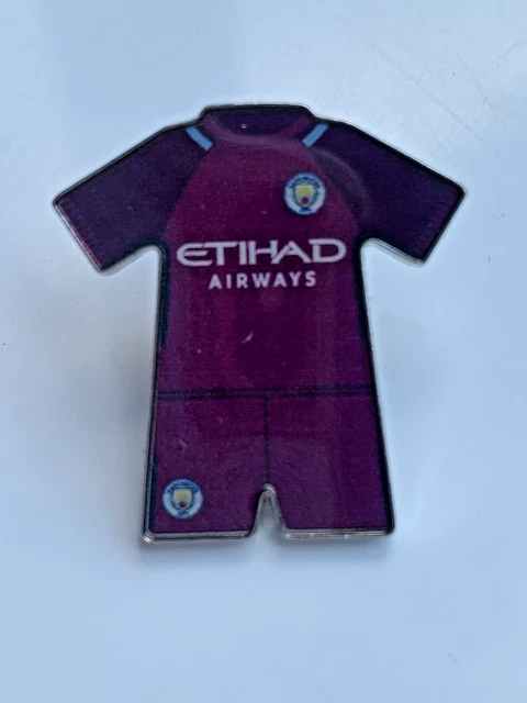 MANCHESTER CITY FOOTBALL Club Kit Shaped Enamel Pin Badge Etihad ...