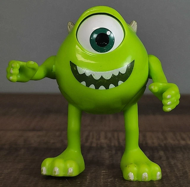 DISNEY PIXAR MIKE Wazowski 2” Figure Monsters Inc. Toy Pixar Posable ...