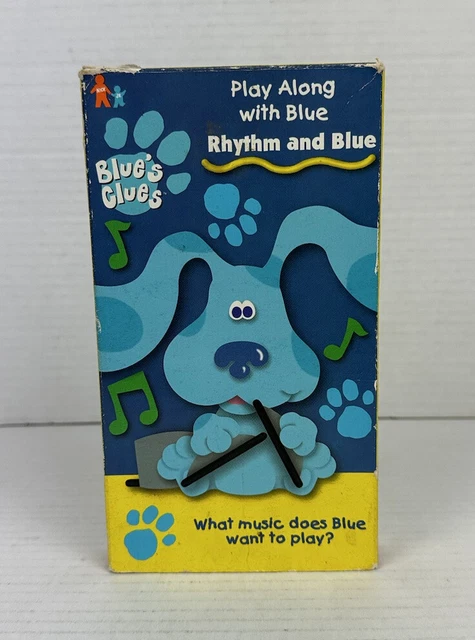 BLUES CLUES RHYTHM and Blue VHS 1999 Nick Jr. Nickelodeon Play Along ...