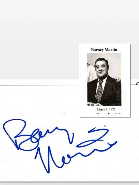 BARNEY MARTIN, ACTOR, Comedian and NY Police Officer, KF: Seinfeld ...