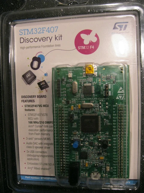 DISCOVERY KIT STM32F407 VG Cortex-m4 Development Board ST , Platine Neu ...