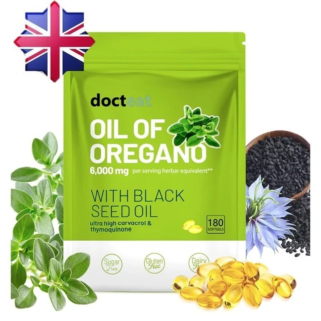 OIL OF OREGANO And Black Seed Oil, Non-GMO, Helps Digestive ...