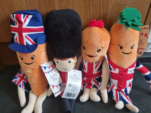 NEW ALDI KEVIN the Carrot Limited Edition Jubilee Union Jack Soft Toy ...