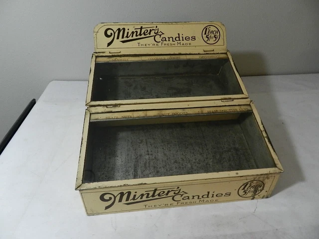 VINTAGE 1920'S MINTER'S CANDIES COUNTRY STORE COUNTER DISPLAY- GENERAL ...