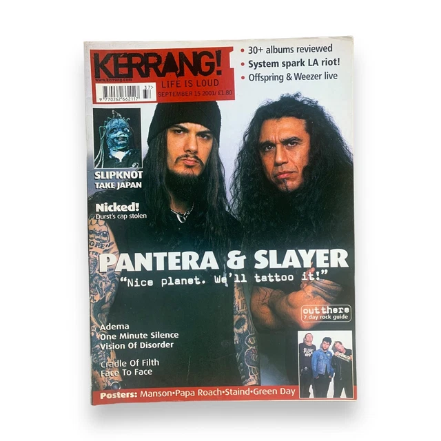 KERRANG MAGAZINE ISSUE 870 Pantera Slayer Slipknot Cradle of Filth ...