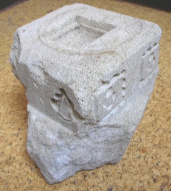 ANTIQUE CARVED STONE, Limestone Carving poss. Medieval/Norman found ...