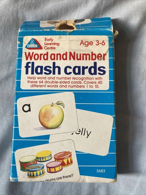 ELC WORD & Number Flash Cards Early Learning Centre Cards £2.50 ...