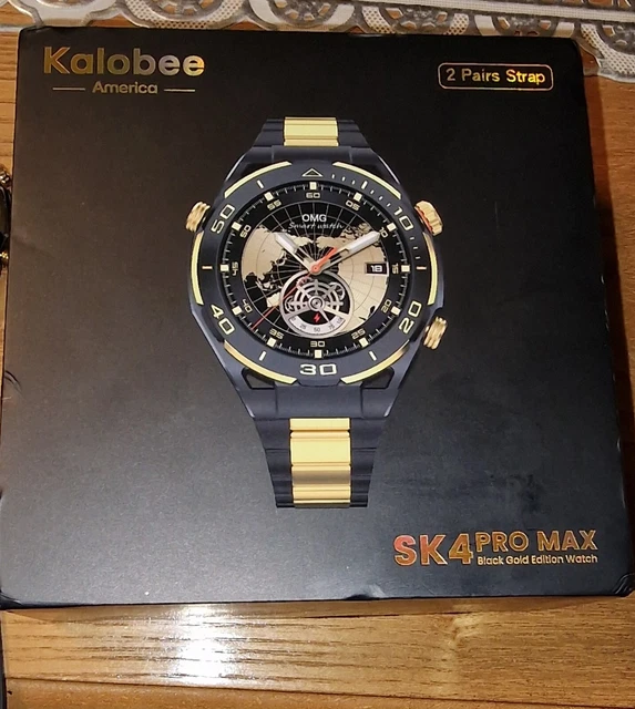 KALOBEE SK4 PRO Max Bluetooth Smartwatch Black 15+ Apps Heart Rate NEW ...