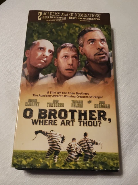 O BROTHER, WHERE Art Thou? (VHS, 2000) Escape, George Clooney, Tim ...