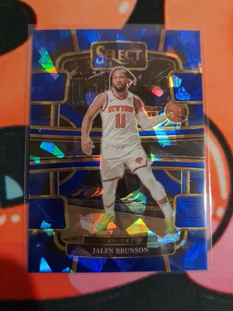 Jalen Brunson 2023 24 Panini Select Concourse Bleu Craqué Glace Prizm