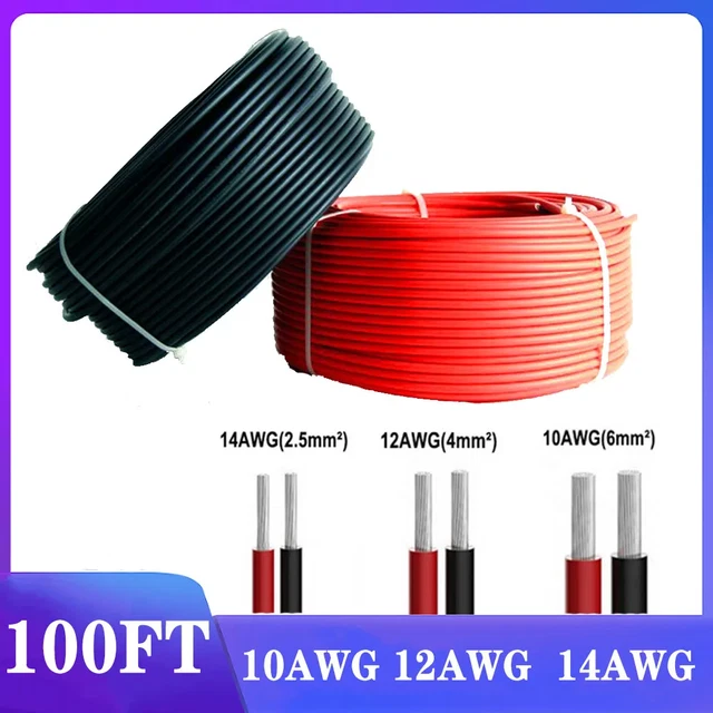 SOLARKABEL 6MM2 4MM2 Photovoltaik PV-Kabel Solarleitung 6mm² 4mm² Schwarz Rot EUR 9,46 - PicClick DE