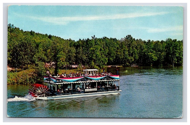 POSTCARD: MI 1964 The RIver Queen, Au Sable RIver, Oscoda, Michigan ...