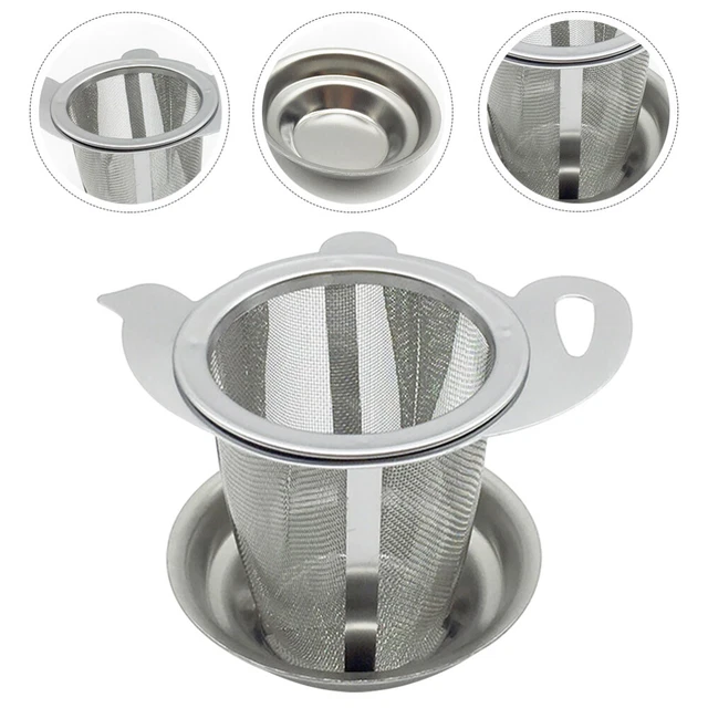 TEA STRAINER STAINLESS Steel Office Metal Filter Reusable Bag £8.98 ...