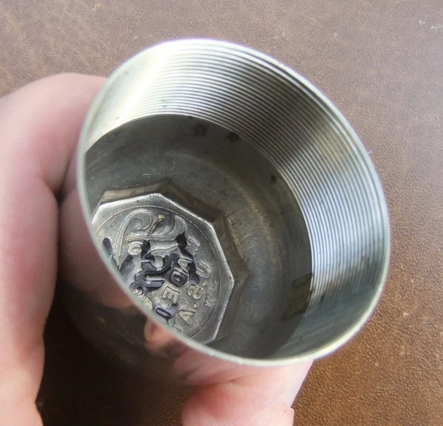 NOS ORIGINAL FORD Model T Center Grease Hub Threaded Cap Nickel Plated ...