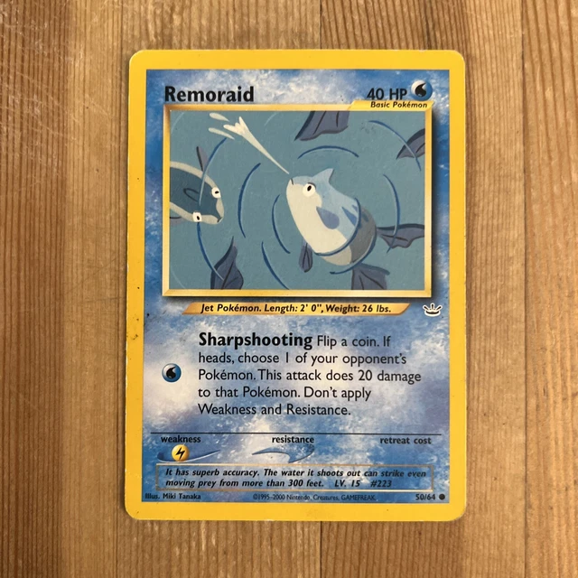 POKÉMON TCG REMORAID Neo Revelation 50/64 Regular Unlimited Common HP ...
