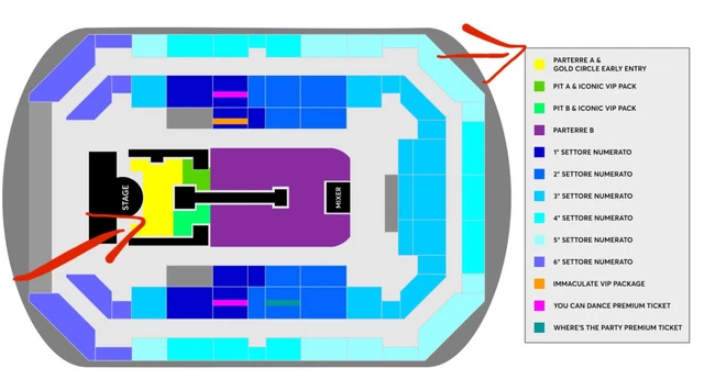 BIGLIETTO MADONNA MILANO 23/11/23 - Parterre A Gold Circle & Early ...